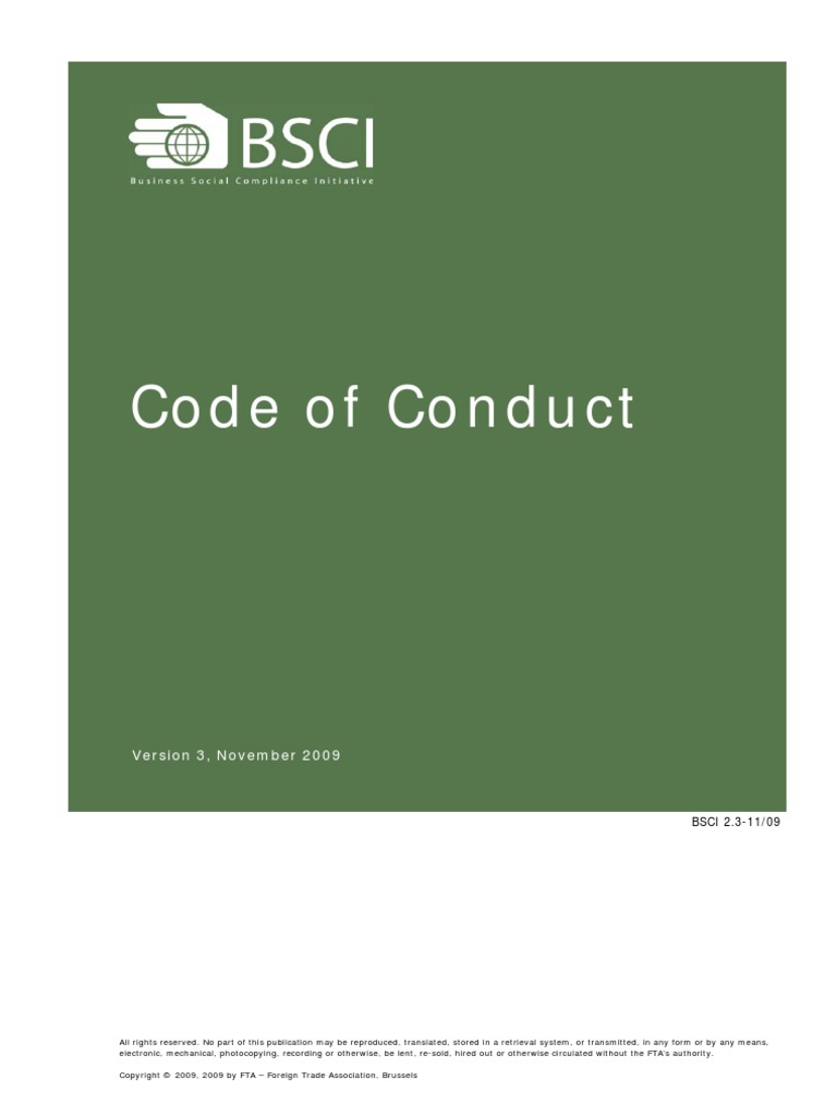 2 Bsci Code of Conduct English PDF | PDF | Overtime | Occupational ...
