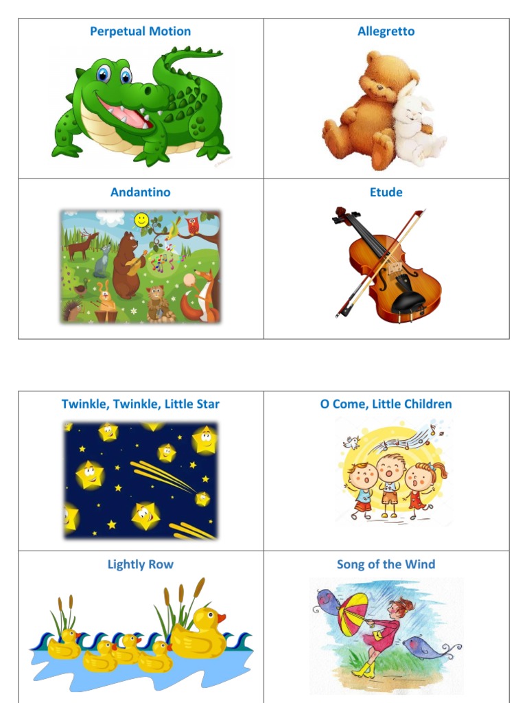 Cards For Suzuki Violin Book 1 | PDF