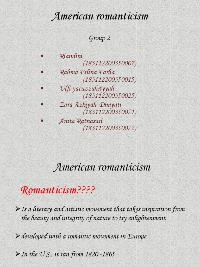 American Romanticism | PDF | Romanticism | Age Of Enlightenment