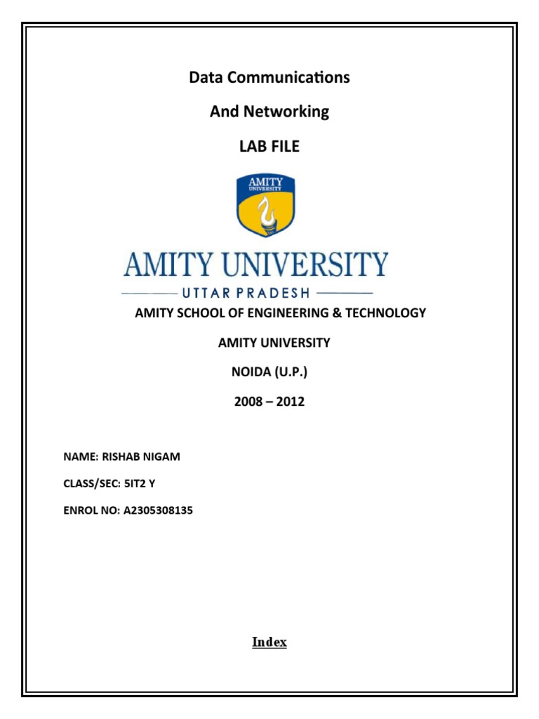 Data Communications and Networking Lab File | PDF | Computing ...