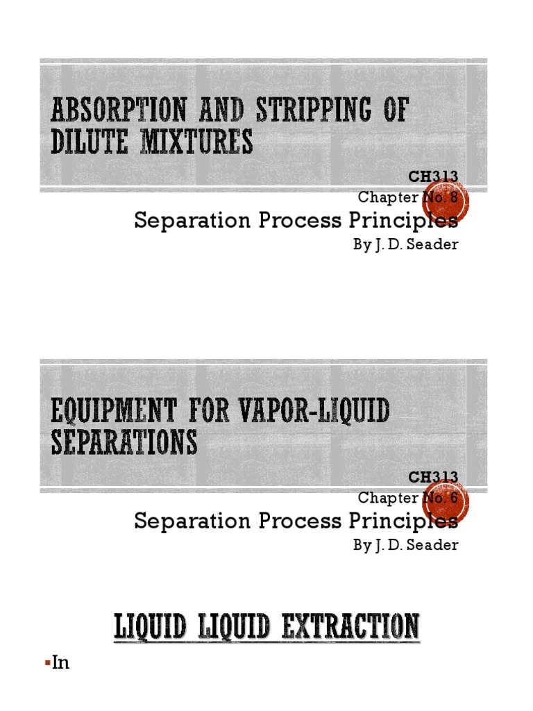 Separation Process Principles: Chapter No. 8 by J. D. Seader | PDF ...