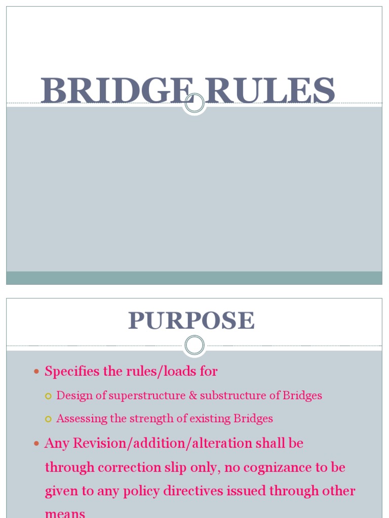 A Bridge Rule | PDF | Track (Rail Transport) | Truss