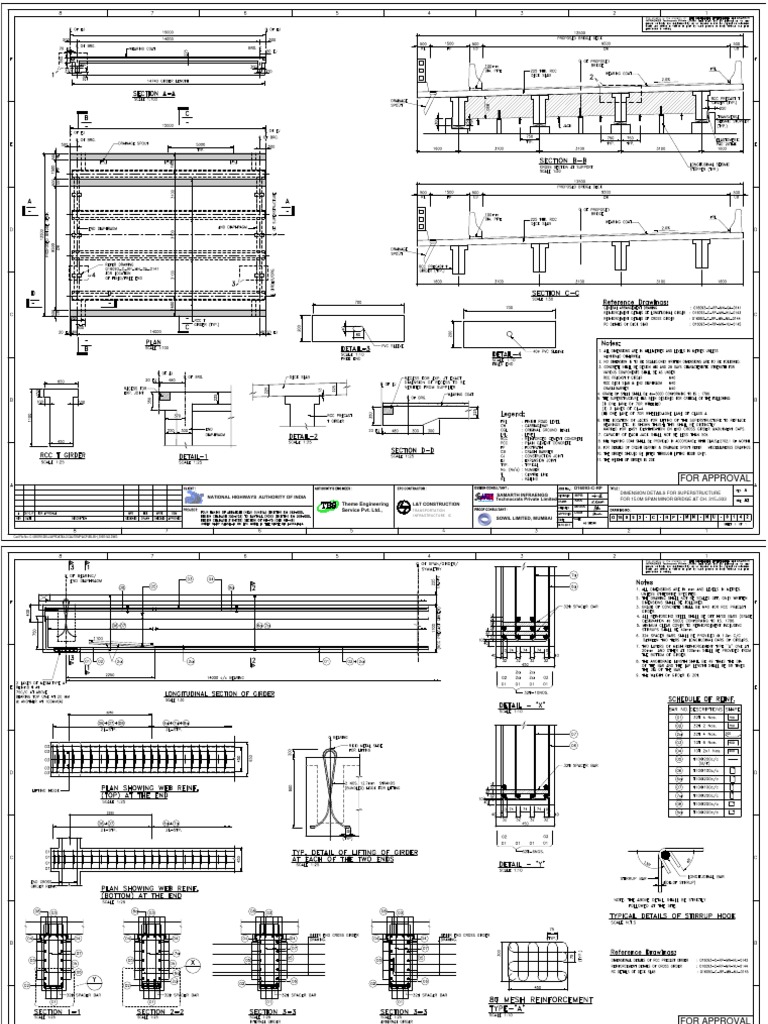 Drawing 15m Girder | PDF | Civil Engineering | Structural Engineering
