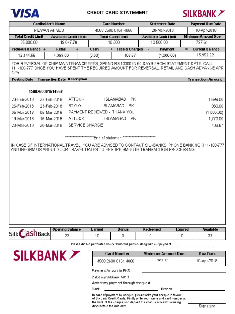 Understanding Credit Card Statements: Insights into Calculating ...