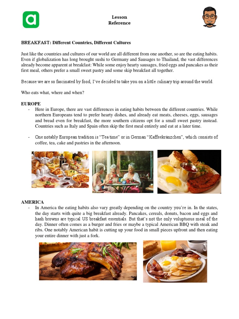 Global Breakfast Traditions Explored | PDF | Meal | Food And Drink ...