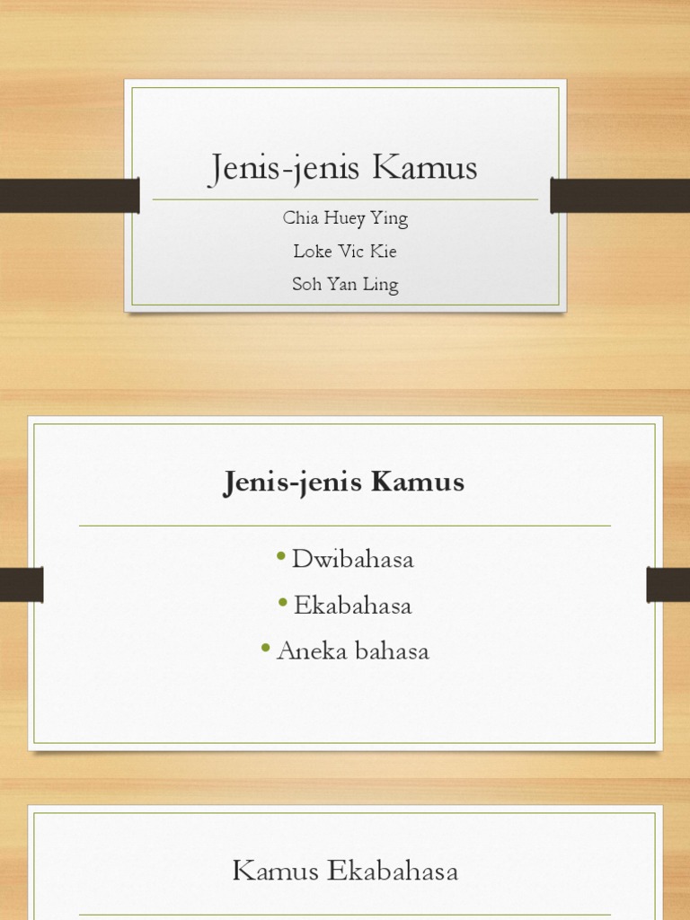 Jenis-Jenis Kamus | PDF