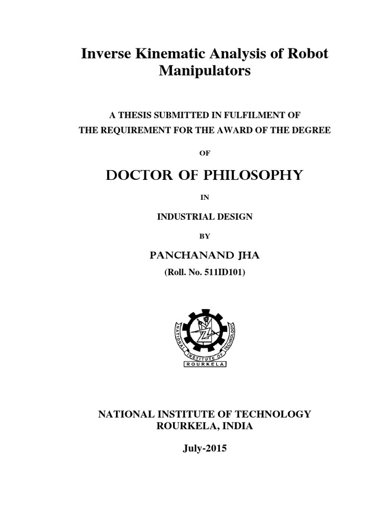 Inverse Kinematic Analysis of Robot Manipulators PDF | Download Free PDF | Mathematical ...