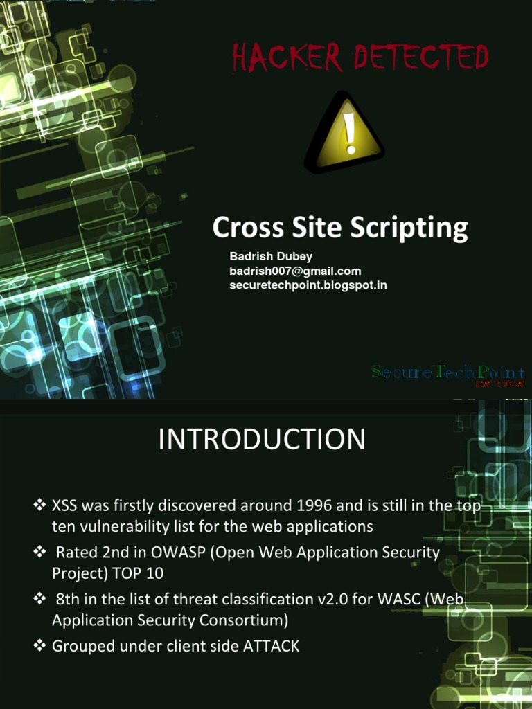 Cross Site Scripting Detection And Prevention Pdf Cookie