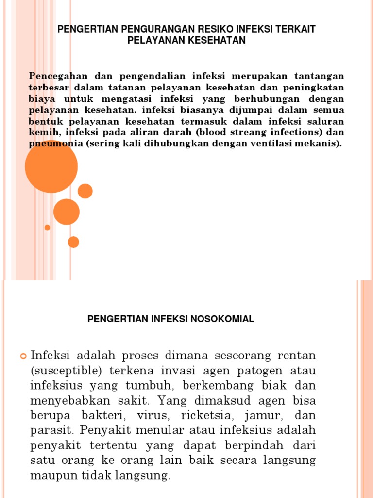 Pengurangan Resiko Infeksi Terkait Pelayanan Kesehatan | PDF