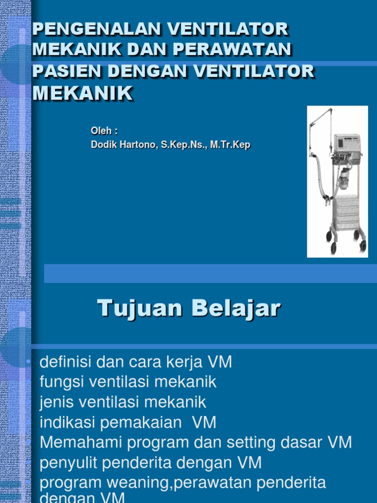 Konsep Ventilator Mekanik | PDF | Sains & Matematika | Teknologi & Rekayasa