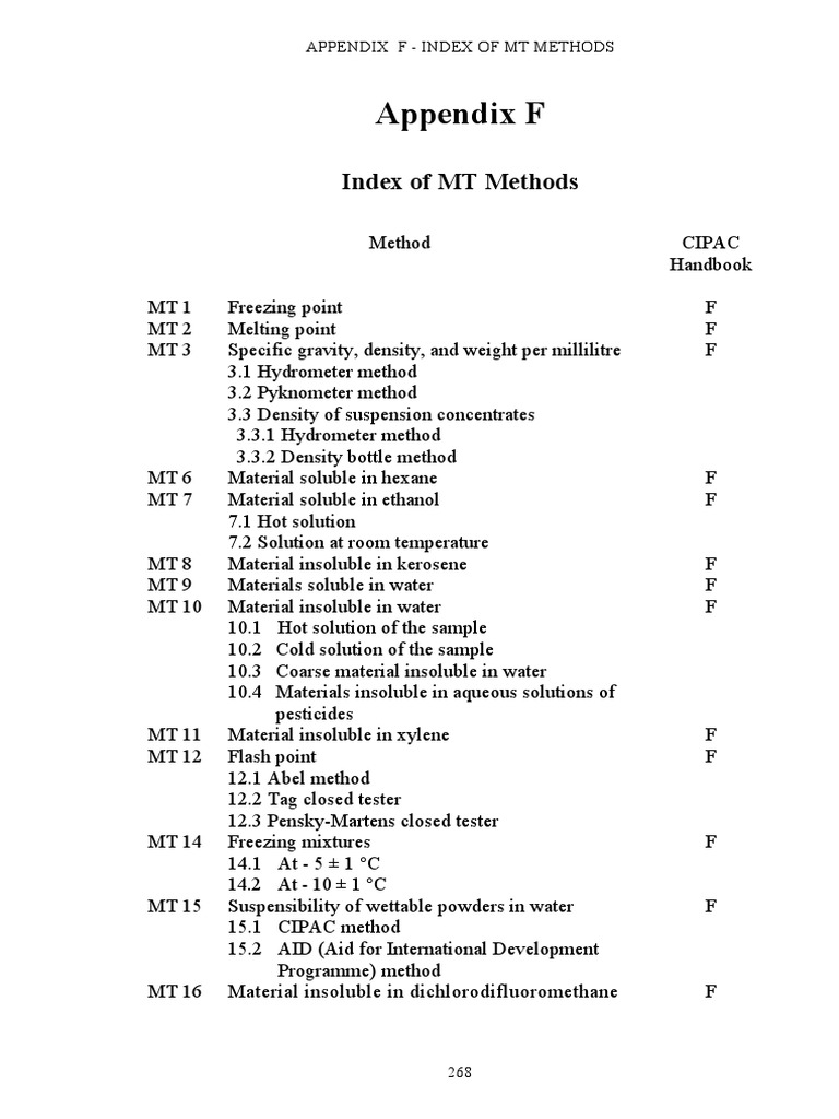 CIPAC Guideline List | PDF | Chlorine | Precipitation (Chemistry)