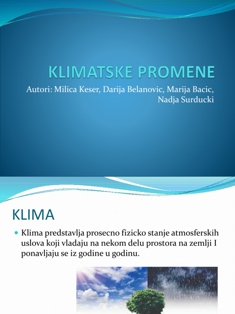 Klimatske Promene | PDF