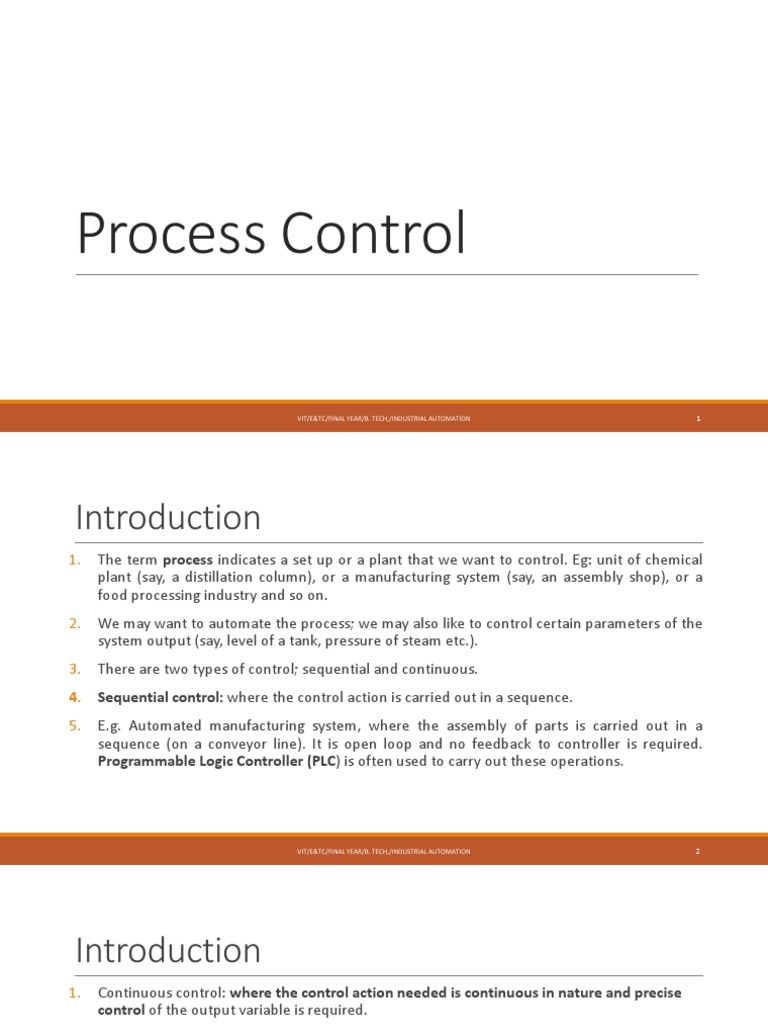 Process Control | PDF | Control Theory | Automation