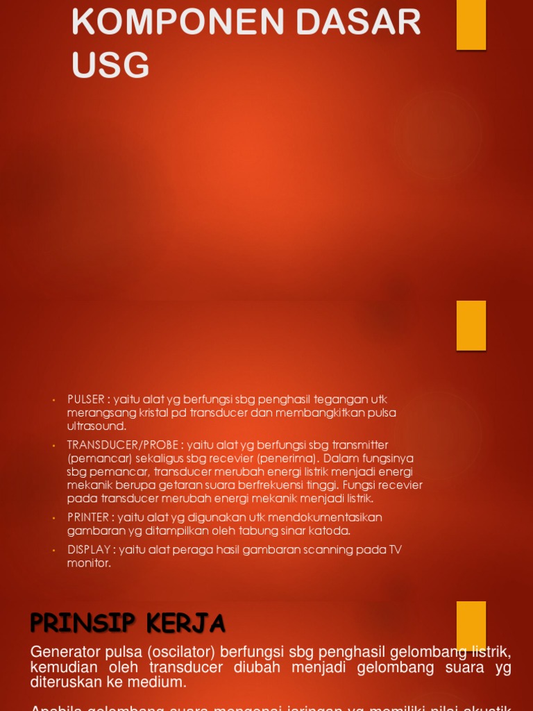 Komponen Dasar USG | PDF