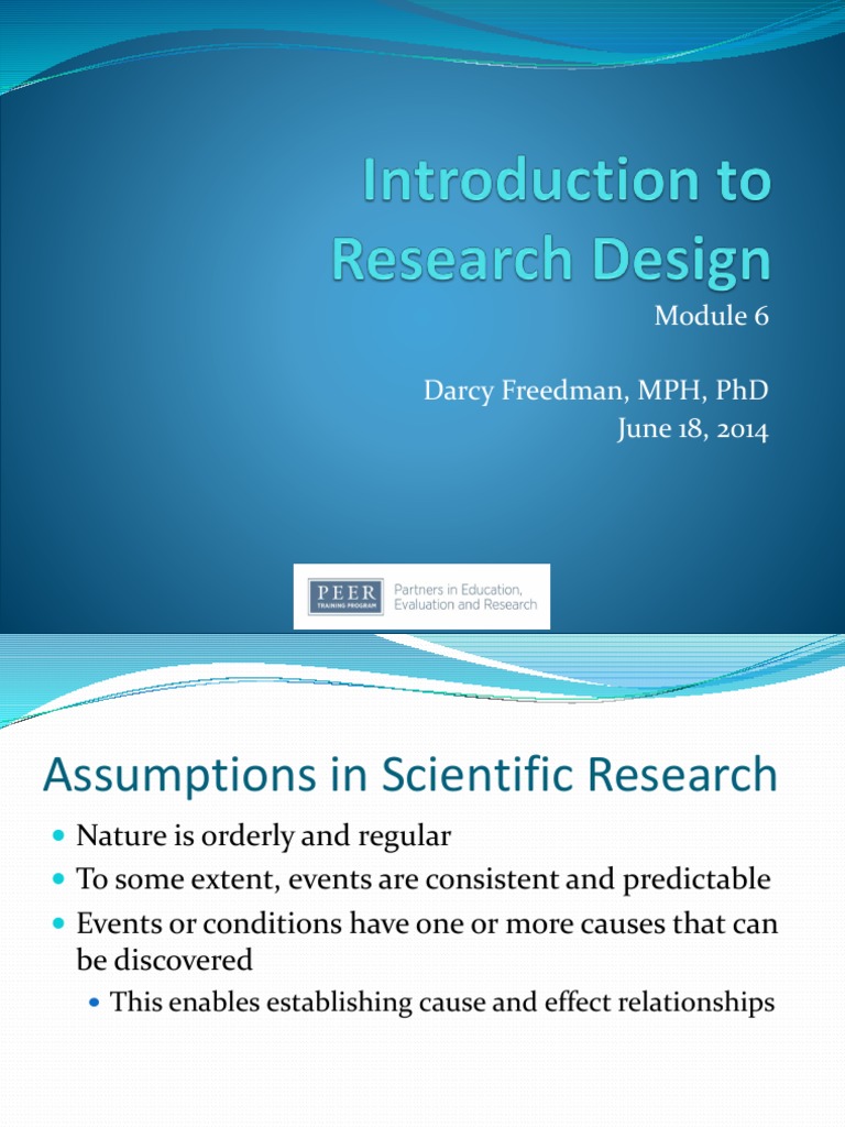 Understanding the Scientific Method: A Review of Research Designs ...