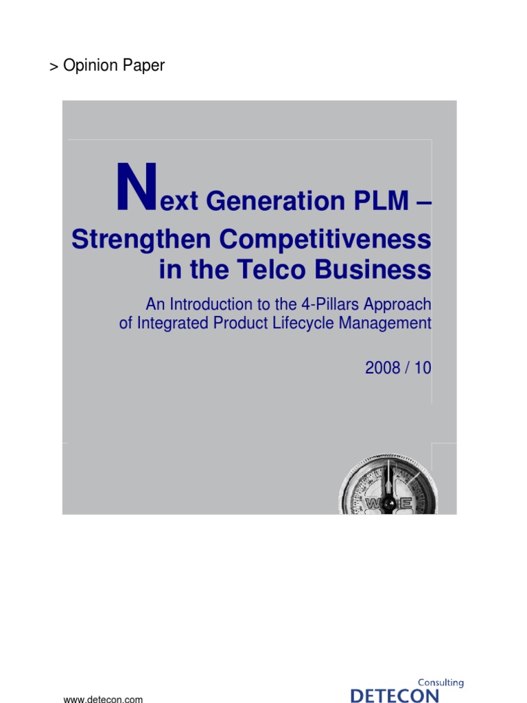 Detecon Opinion Paper Next-Generation PLM - Strengthen Competitiveness ...