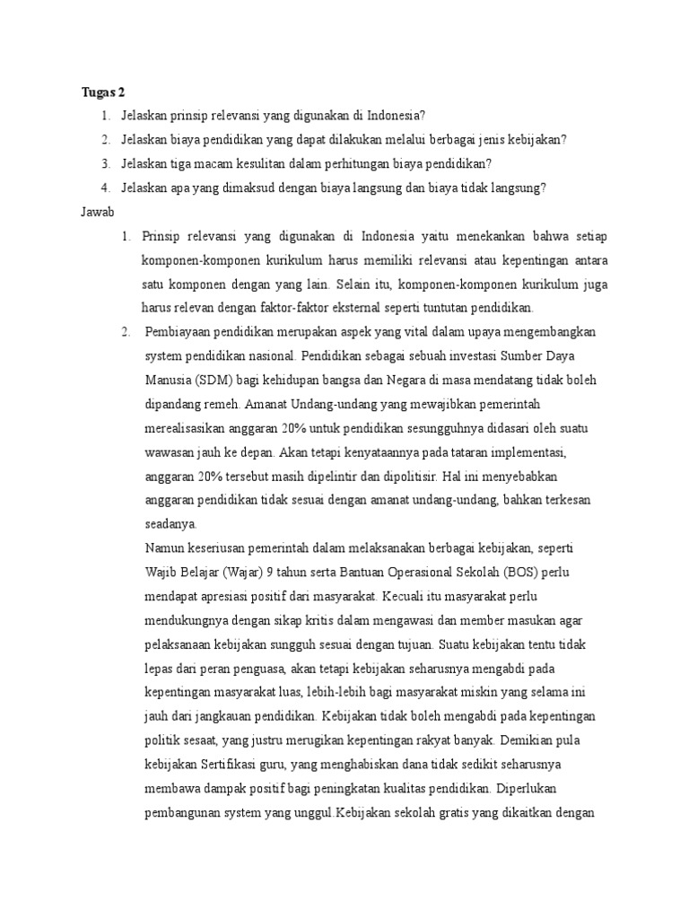 Tugas 2 Ekonomi Pendidikan - I Ketut Nugraha Swadharma | PDF | Ilmu Sosial