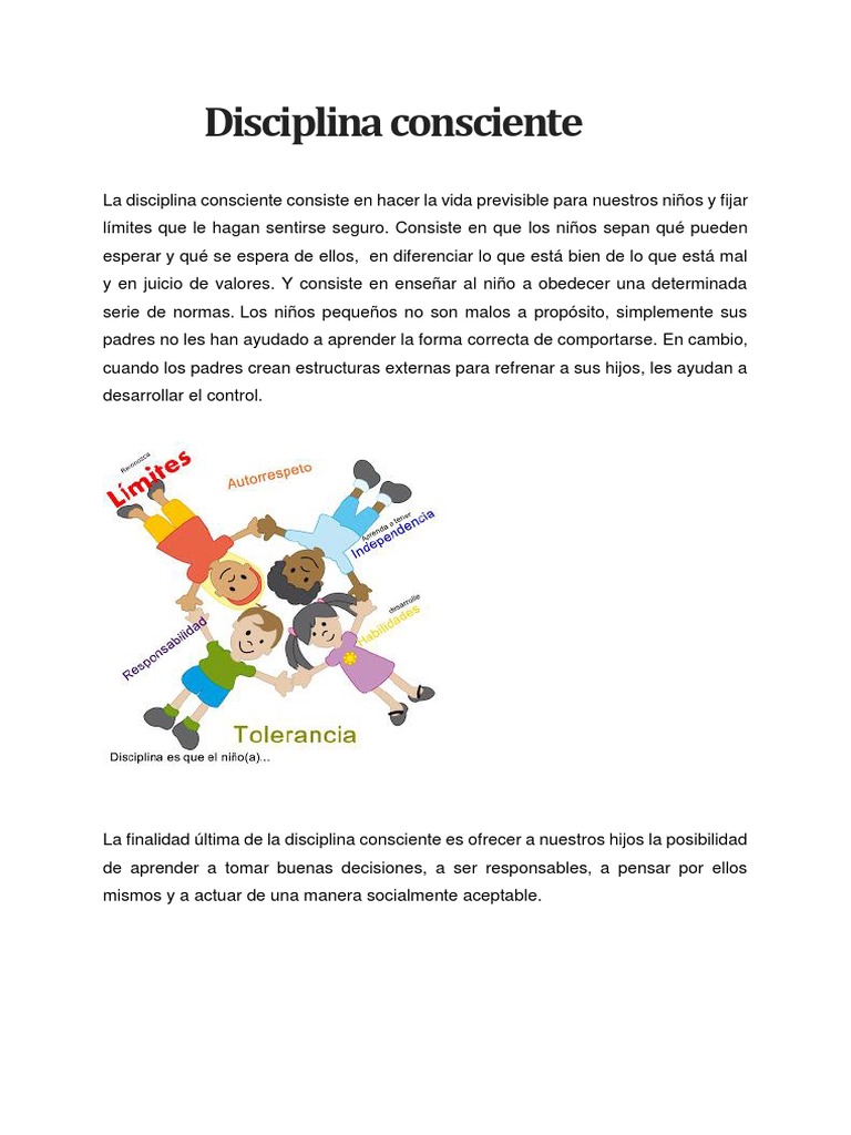 Disciplina Consciente | PDF | Disciplinas | Las emociones