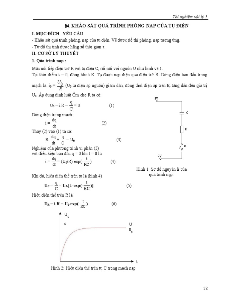 TNVL-B4. Khảo Sát Quá Trình Phóng Nạp Của Tụ Điện | PDF