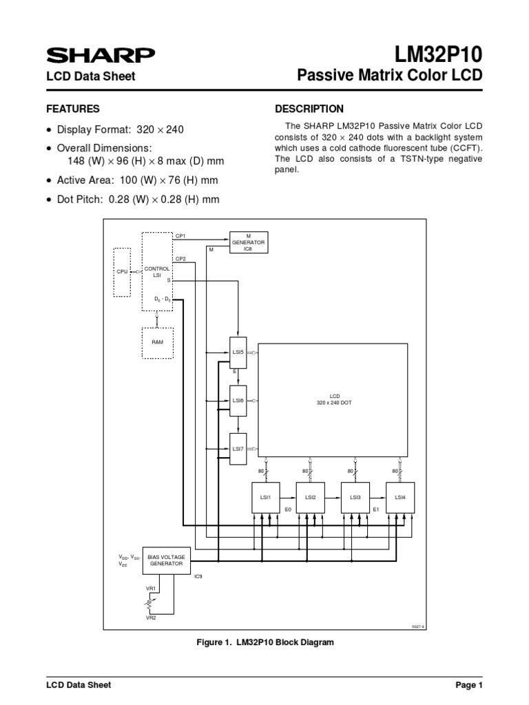 LM 32 P 10 | PDF | Liquid Crystal Display | Electronic Circuits