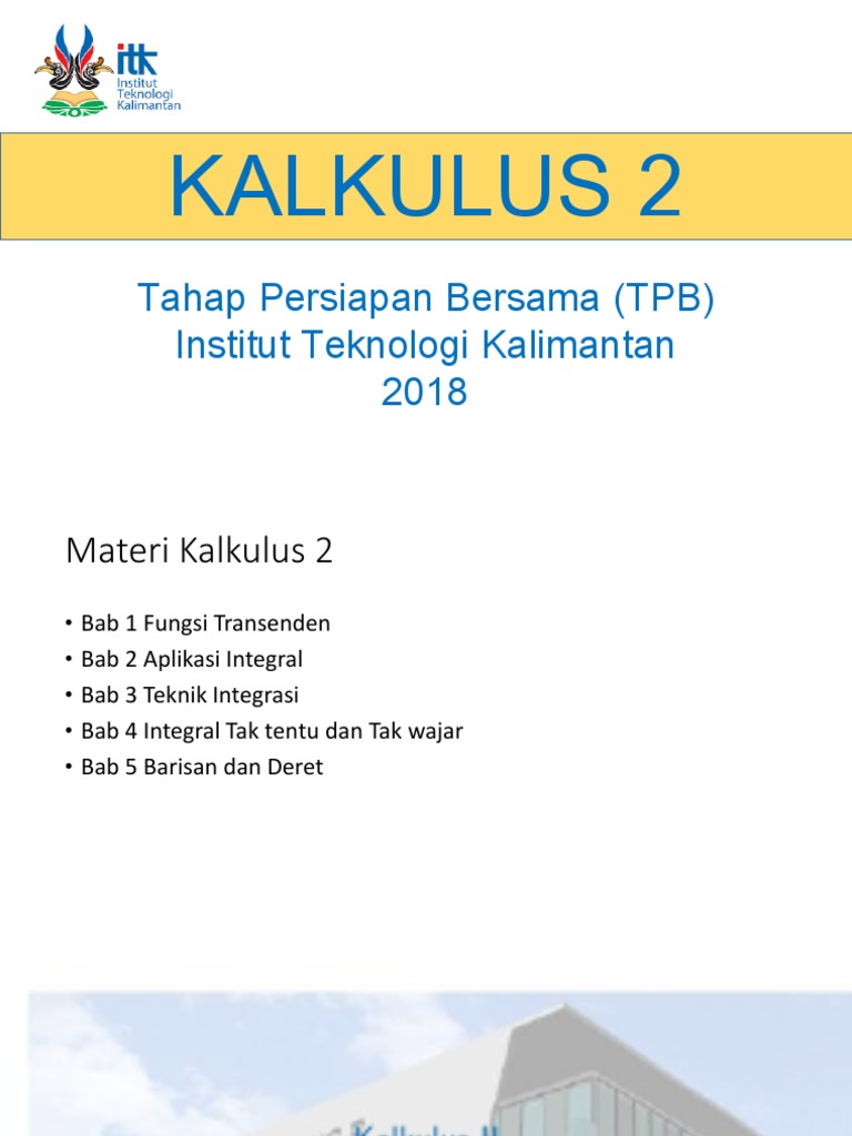 Materi Kalkulus II: Fungsi Transenden | PDF