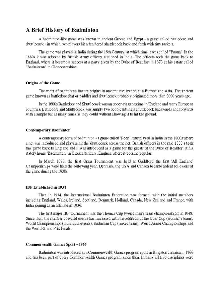 History of 3 Sports | PDF | Sports | Athletic Sports