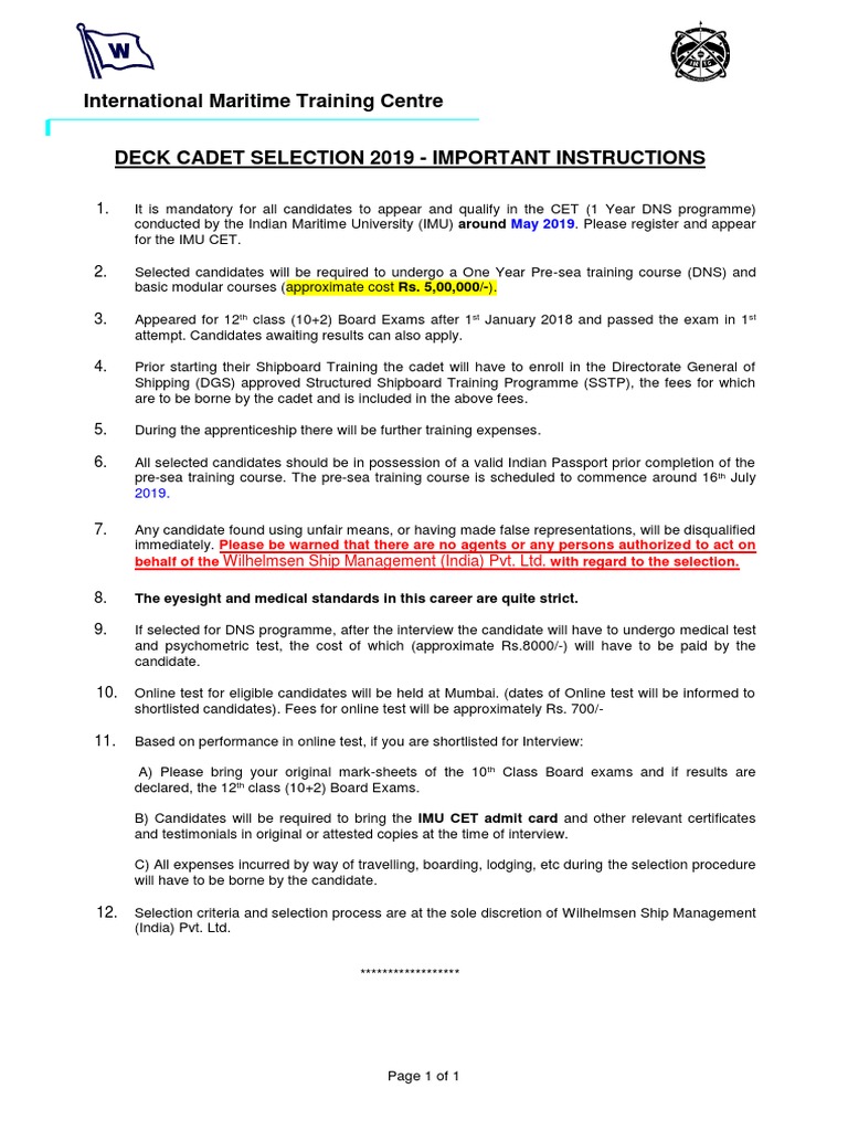 International Maritime Training Centre: Wilhelmsen Ship Management ...