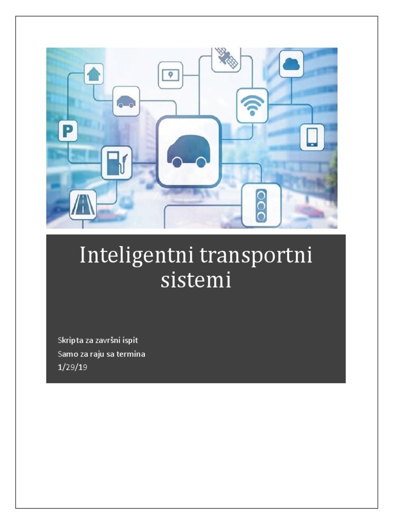 Inteligentni Transportni Sistemi Zavrsni | PDF