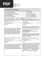 Classroom Observation Forms 2024 2025 | PDF | Learning | Teachers
