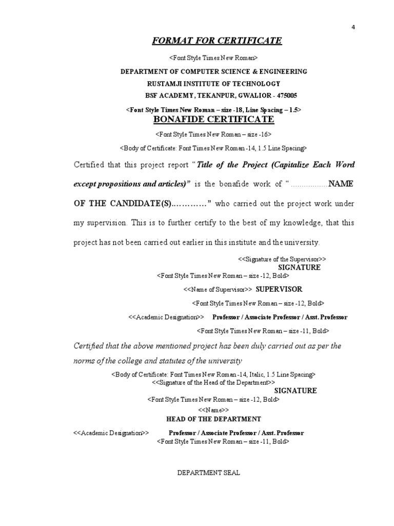 Format For Certificate: Signature Supervisor | PDF | Career & Growth ...