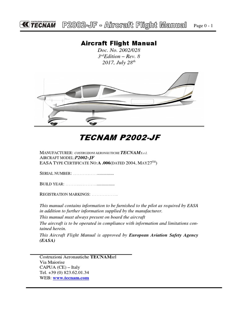 P2002JF Airplane Flight Manual PDF | PDF | Weight | Atmospheric Pressure