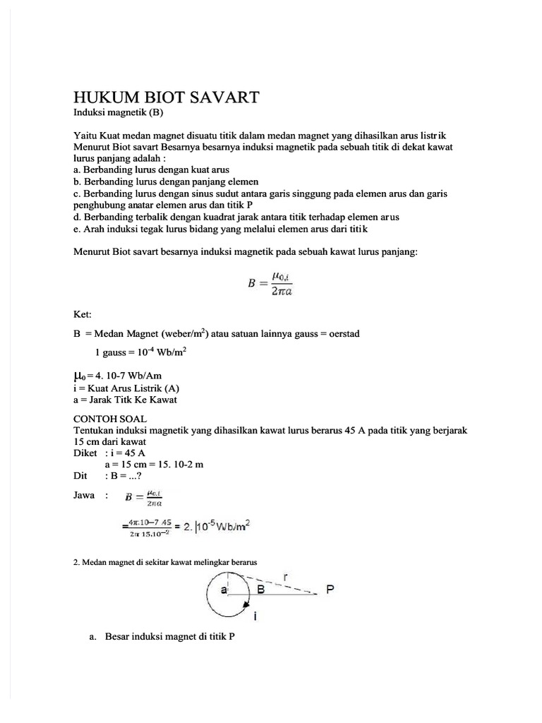 Hukum Biot Savart PDF | PDF