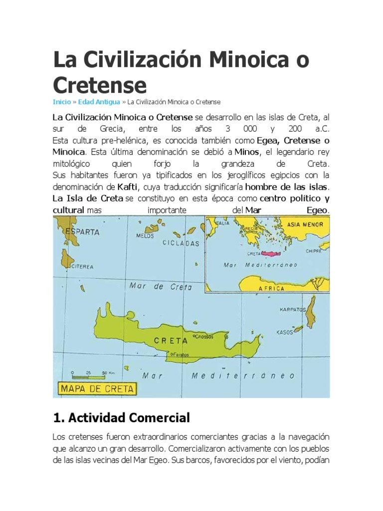 La Civilización Minoica o Cretense.docx | Creta | Arqueología