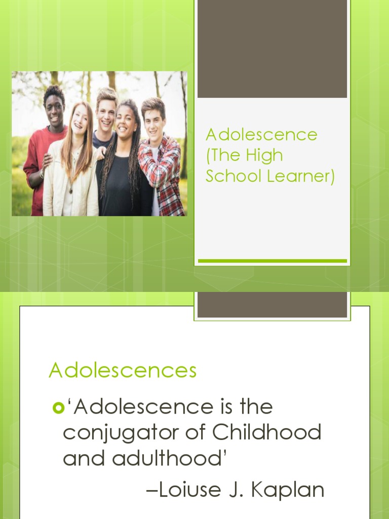 Adolescence (The High School Learner) | Download Free PDF | Puberty ...
