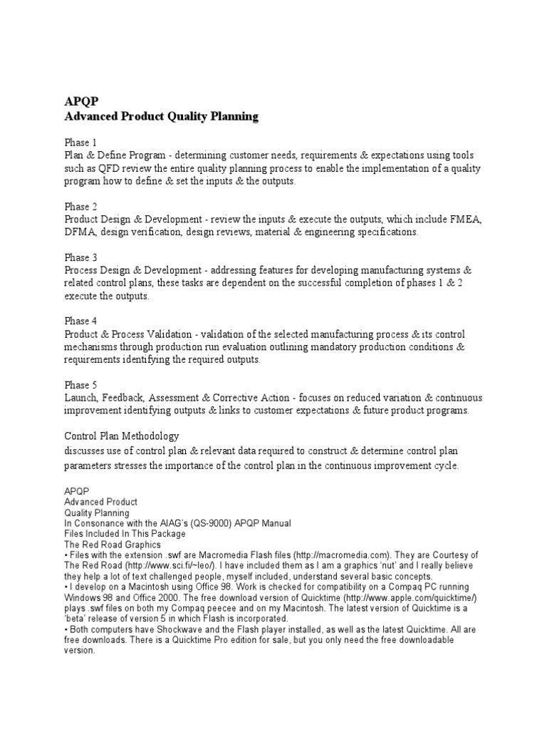 APQP | PDF | Reliability Engineering | Specification (Technical Standard)