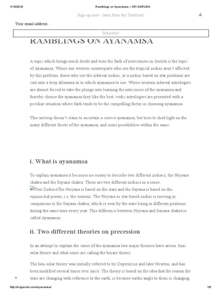Understanding Ayanamsa in Vedic Astrology | PDF | Ancient Astronomy ...