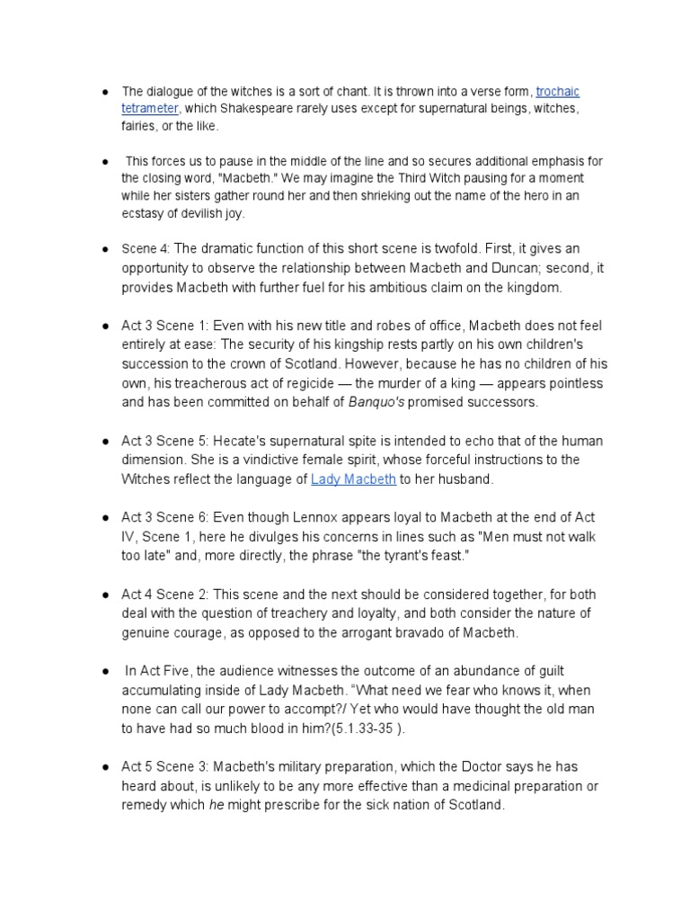 Macbeth Annotations | PDF | Macbeth