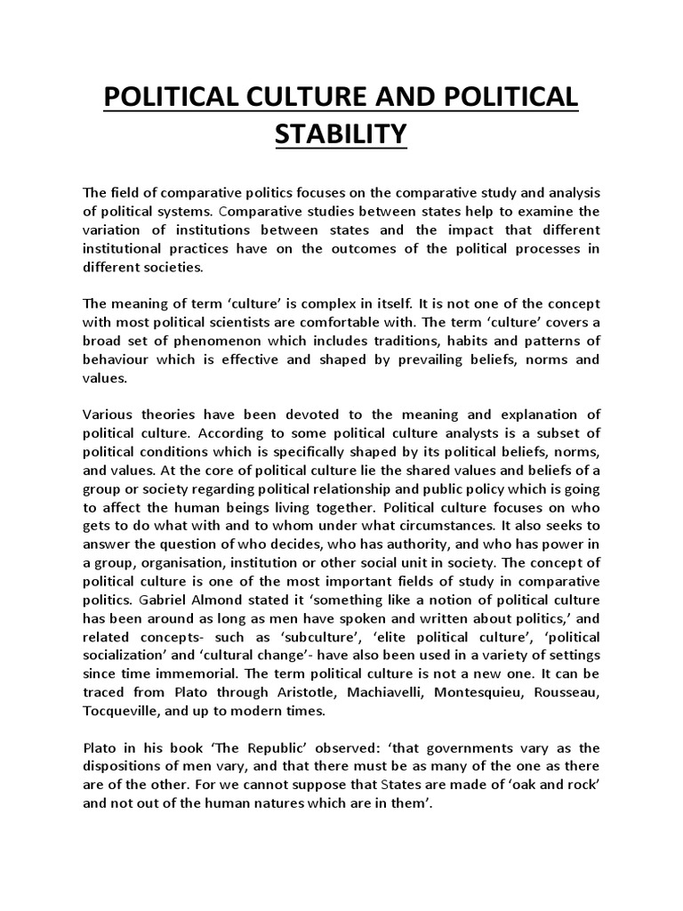 Political Culture and Stability Analysis | PDF | Bhutan | Government