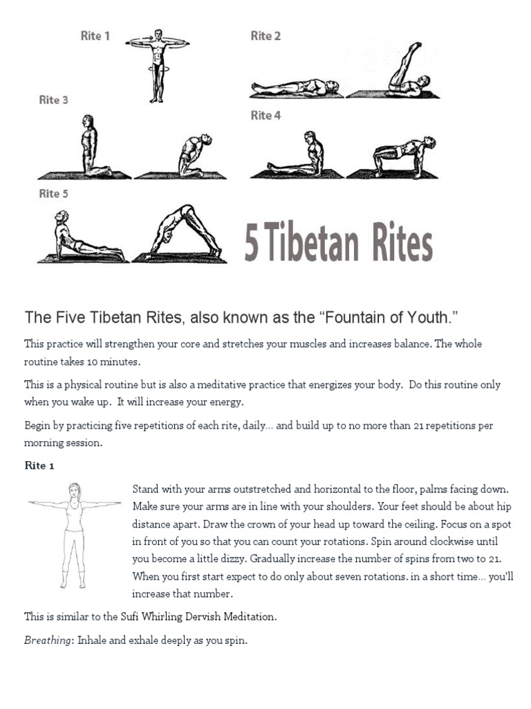 The Five Tibetan Rites | PDF | Human Anatomy | Sports