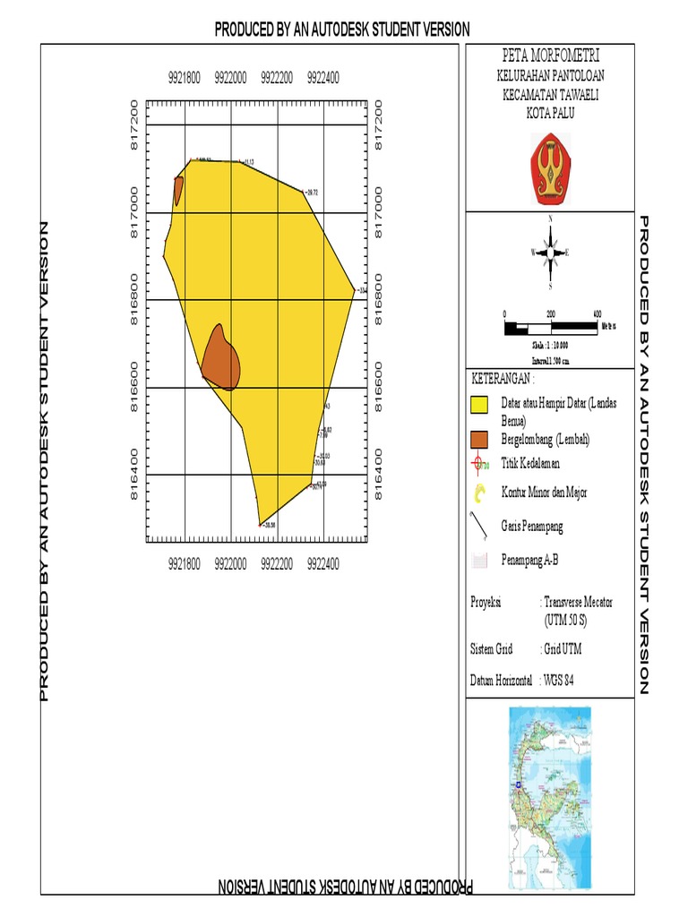 Peta Morfometri: Meters 0 200 400 | PDF | Geophysics | Physical Geography