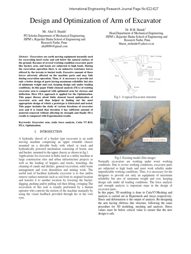 Design and Optimation of Arm Excavator | PDF | Finite Element Method ...