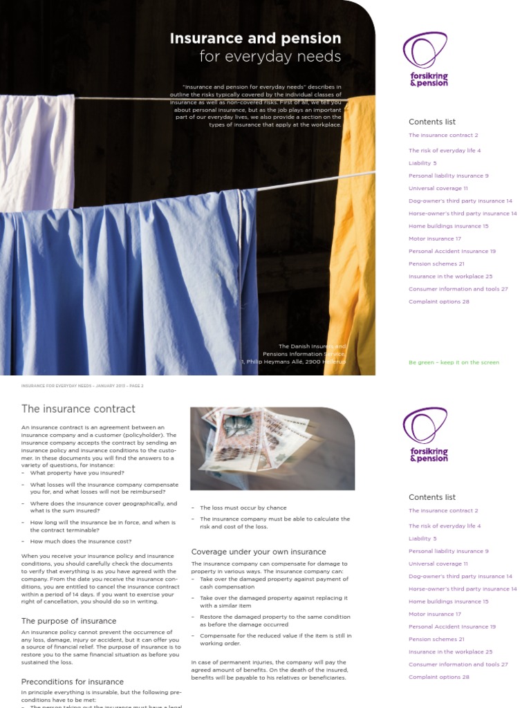 Insurance For Everyday Needs | PDF | Liability Insurance | Vehicle ...