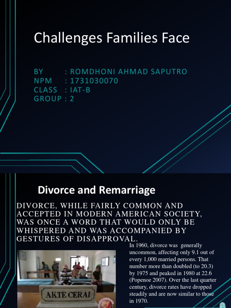Challenges Families Face Due to Divorce and Remarriage | PDF ...
