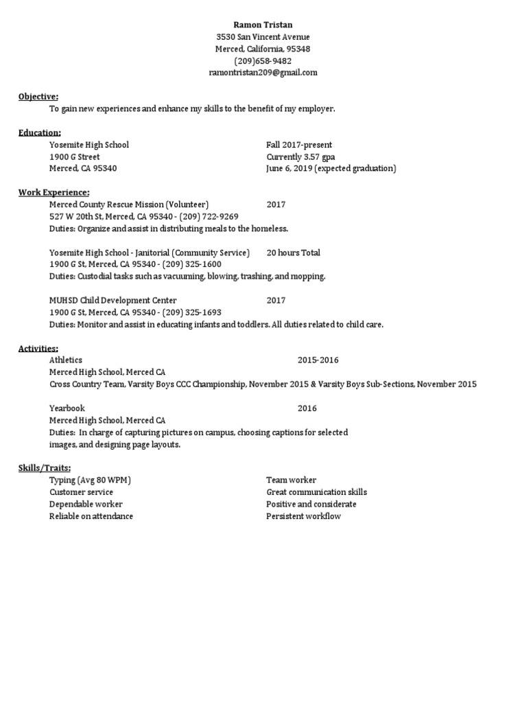 Ramon Tristan Resume | PDF