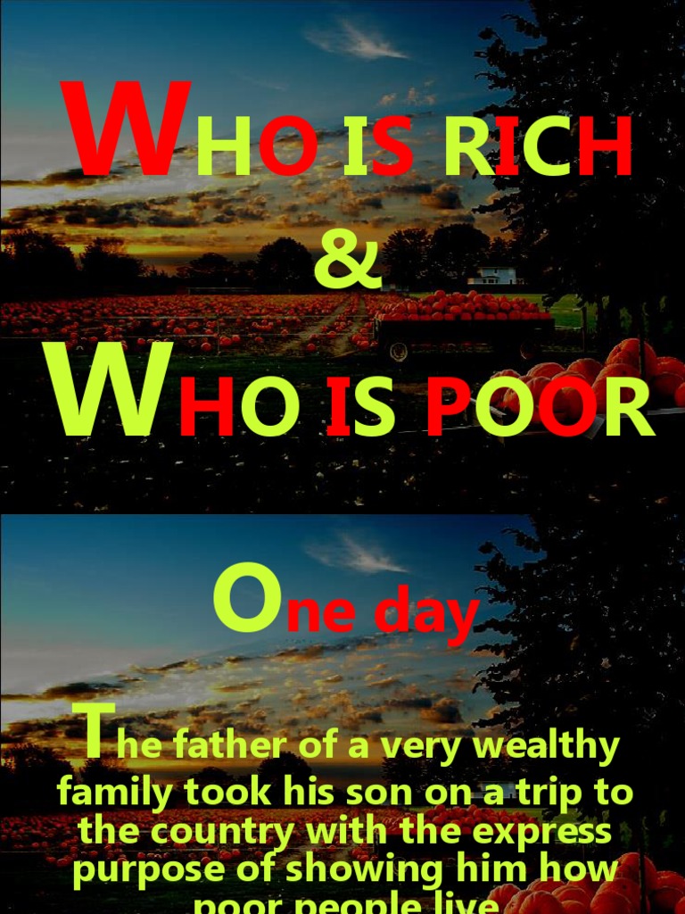 RICH or POOR - Pps | PDF