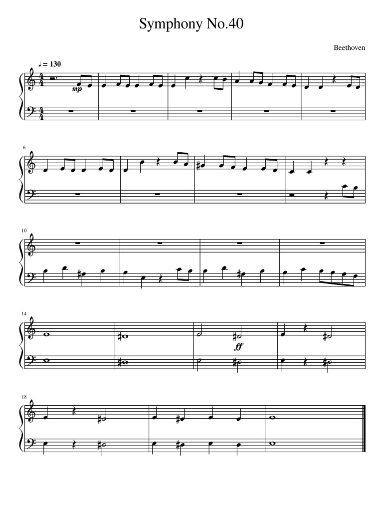 Beethoven - Symphony No. 40 | PDF