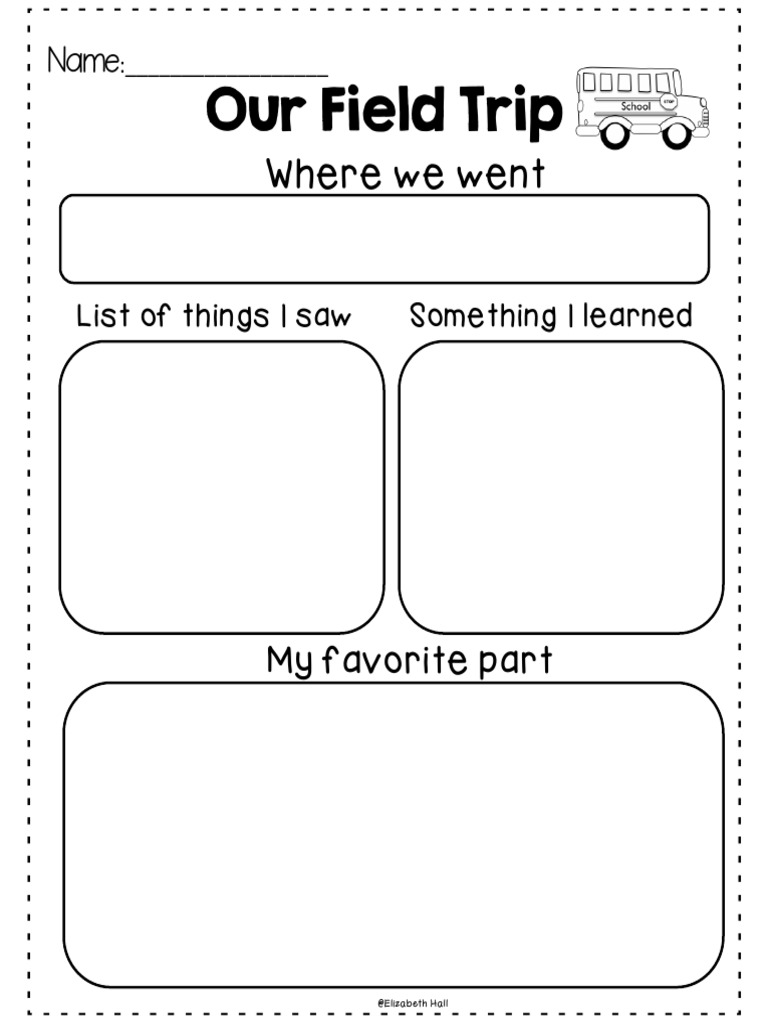 Field Trip Reflection Worksheet | PDF | Language Arts & Discipline ...