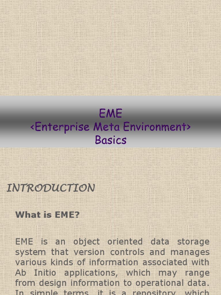 Introduction To Eme Ab Initio Pdf Command Line Interface Parameter Computer Programming