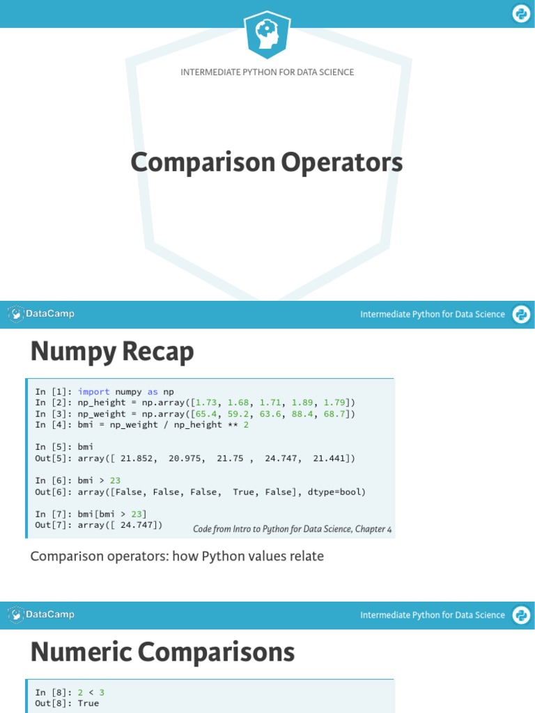 Intermediate Python ch3 Slides PDF | PDF | Boolean Data Type | Truth