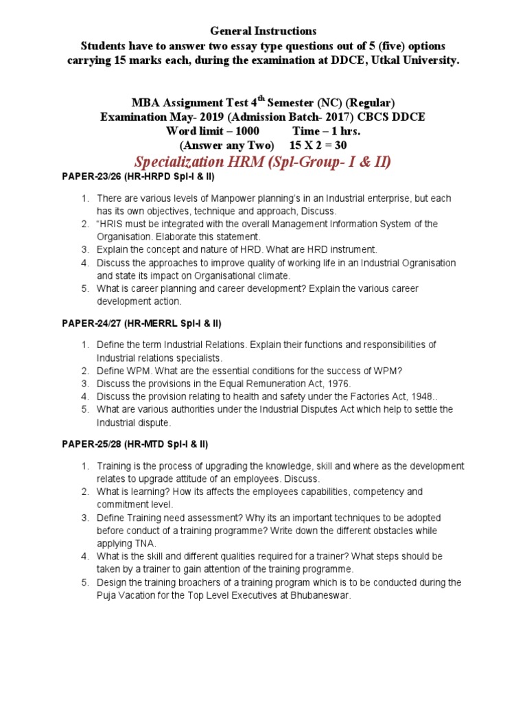 MBA Exam Instructions and Topics | PDF | Sales | Databases
